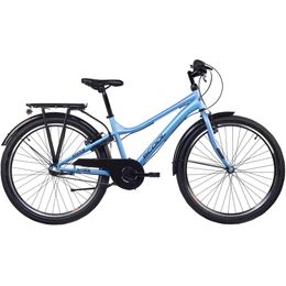 S'COOL Jugendfahrrad S&rsquo;COOL "S'COOL troX" Gr. 38, blau (eisblau, dunklblau), Fahrr&auml;der, Kinder, 38cm, 26 Zoll (66,04cm), 26 Zoll, Jugendliche, mit Gep&auml;cktr&auml;ger und Schutzblech