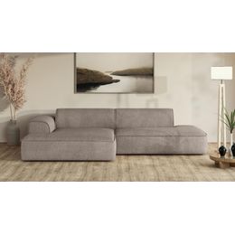 Ecksofa exxpo - SOFA FASHION "Billund modernes Designsofa, bequem und elegant, Breite 294cm, L-Form", desert taupe, B:294cm H:71cm T:165cm, Sofas, Ecksofa, modern, L-form, Wellenfedern, inklusive 2x Nierenkissen