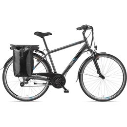 E-Bike Telefunken "Expedition XT481" Gr. 48, grau (anthrazit, schwarz), Elektrofahrr&auml;der, Damen, 48cm, 28 Zoll (71,12cm), Reichweite bis zu 100 km, Pedelec, Elektrofahrrad f&uuml;r Herren, 28 Zoll