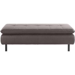 Hockerbank Home Affaire "Birkholm", grau (anthrazit), B:137cm H:44cm T:65cm, 100% Polyester, Hocker, Polsterhocker, passend zur Serie "Birkholm", B/T/H: 137/65/44 cm
