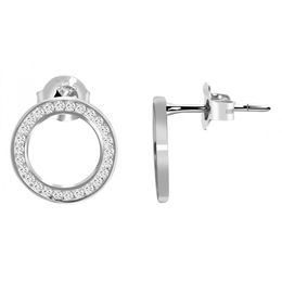 Adelia&acute;s Paar Ohrh&auml;nger ADELIA&acute;S "Damen Ohrstecker aus 925 Sterling Silber und Zirkonia &Oslash; 11 mm", silber, Ohrringe, Damen, Damen, Silber 925 (Sterlingsilber)