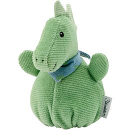 Greifspielzeug Sterntaler "Knuddels&auml;ckchen Dino Rexi", gr&uuml;n (steingr&uuml;n), Greifspielzeug, KinderH:14cm, Baumwolle, Polyester, mit Rassel, H:14cm