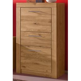 Kommode VOGL M&Ouml;BELFABRIK "Toronto", braun (wildeiche teilmassiv), B:57cm H:98cm T:35cm, Sideboards, Kommode, in 2 Breiten, teilmassiv, Rahmenoptik, Made in Germany