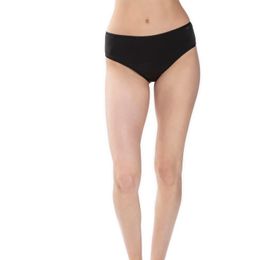 Slip Mey "Joan", Damen, Gr. 36, schwarz, Single Jersey, Obermaterial: 77% Polyamid, 23% Elasthan, k&ouml;rpernah, Unterhosen Slip, flacher Bund, kein Einschneiden