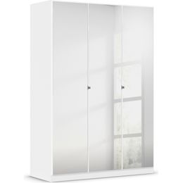 Dreht&uuml;renschrank Rauch "Reflect", wei&szlig; (alpinwei&szlig;), B:136cm H:197cm T:54cm, Holzwerkstoff, Schr&auml;nke, Dreht&uuml;renschrank, mit Spiegelfront, inkl. praktischer Inneneinteilung und Stoffboxen-Set