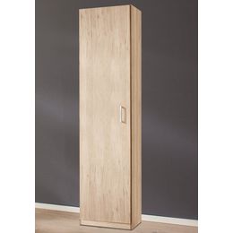 Kleiderschrank Priess "Bilbao", braun (struktureichefarben hell), B:48cm H:193cm T:54cm, Holzwerkstoff, Schr&auml;nke, Kleiderschrank Dreht&uuml;renschrank, T&uuml;ranschlag links oder rechts