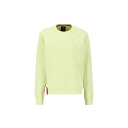 Sweater Alpha Industries "Basic Sweatshirt SL", Herren, Gr. M, gr&uuml;n (arctic lime), Obermaterial: 80% Baumwolle, 20% Polyester, regular fit, Sweatshirts Sweater