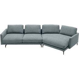 Wohnlandschaft "CR.414 mit Kuschelecke f&uuml;r Wohlf&uuml;hlkomfort", blau (saphierblau, steingrau), B:353cm H:91cm T:175cm, CREATION BY ROLF BENZ, Sofas, Wohnlandschaft, Wahlweise aus Leder oder Chenille