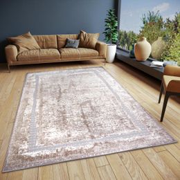 Teppich Hanse Home "Classic", beige (creme,silber), B:200cm H:13mm L:280cm, Polyester, Teppiche, Teppich, Vintage, Orient, pflegeleicht, robust, gl&auml;nzend
