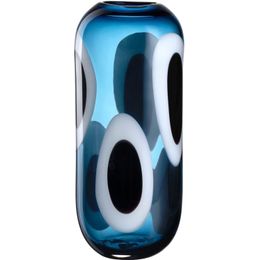 Dekovase Leonardo "Vase OCCHI BLU", blau, B:16cm H:36cm T:11,5cm, Glas, Vasen