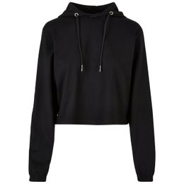 Kapuzenpullover Urban Classics "Urban Classics Damen Ladies Heavy Short Hoody", Damen, Gr. M, schwarz, 100% Baumwolle, unifarben, normal, ohne Ausschnitt, Pullover Kapuzenpullover