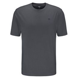 T-Shirt Fynch-Hatton "Fynch-Hatton Basic T-Shirt", Herren, Gr. S (48/50), grau (dunkelgrau), Jersey, Obermaterial: 100% Baumwolle, bestickt, unifarben, normal h&uuml;ftbedeckend, Rundhals, Shirts T-Shirt, mit Rundhals und Logo-Stickerei