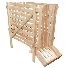 Holzkiste Promadino "Kartoffelkiste", beige (natur), B:44cm H:81cm T:96cm, Holzwerkstoff, Aufbewahrungsboxen, BxTxH: 44x96x81 cm, f&uuml;r 50 kg Kartoffeln