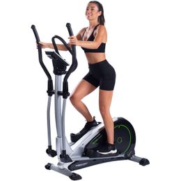 Crosstrainer-Ergometer Christopeit Sport "Eco 2000"", gr&uuml;n (silberfarben, schwarz, gr&uuml;n), CrosstrainerB:66cm H:161cm L:120cm, 150 kg max. Benutzergewicht, 24 Widerstandsstufen, B:66cm H:161cm L:120cm