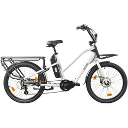 E-Bike Llobe "Cargo City E-Bike Cargado" Gr. 42, wei&szlig; (wei&szlig;, wei&szlig;), Elektrofahrr&auml;der, 42cm, 24 Zoll (60,96cm), Pedelec, Elektrofahrrad f&uuml;r Damen und Herren