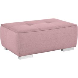 Hocker Home Affaire "Sapporo", rosa (altrosa), B:100cm H:40cm T:66cm, Luxus-Microfaser weich (90% Polyester, 10% Polyacryl);Struktur impr&auml;gniert (100% Polyester);Struktur fein (100% Polyester), Hocker, Hocker