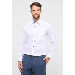 Langarmhemd Eterna "COMFORT FIT", Herren, Gr. 46, Normalgr&ouml;&szlig;en, wei&szlig;, Popeline, 100% Baumwolle, normal, Manschette, Hemden, NON IRON (b&uuml;gelfrei)