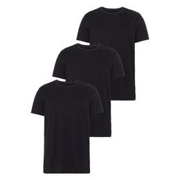 T-Shirt AJC, Damen, Gr. M (48/50), schwarz, Single Jersey, Obermaterial: 100% Baumwolle, unifarben, Basic, regular fit, Rundhals, abgesteppt, Shirts T-Shirt, lockere Passform, Basic-Stil