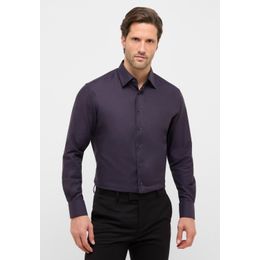 Langarmhemd Eterna "MODERN FIT", Herren, Gr. 41, Normalgr&ouml;&szlig;en, plum, 100% Baumwolle, tailliert, Manschette, Hemden, NON IRON (b&uuml;gelfrei)