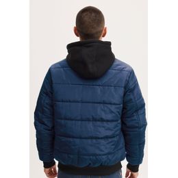 Kurzjacke Blend "BHOuterwear", Herren, Gr. XL, blau (marineblaus), 100% Polyester, unifarben, regular fit normal, weit, Jacken Kurzjacke, Klassische &Uuml;bergangsjacke