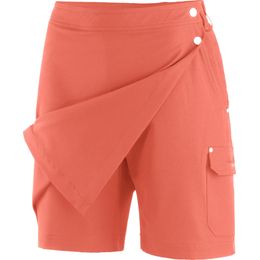 2-in-1-Shorts LPO "GRANBY LPO II SKORT & Short Rock", Damen, Gr. 44L, Normalgr&ouml;&szlig;en, orange, 97% Polyester; 3% Elastan, Hosen, Schnelltrocknend und atmungsaktiv