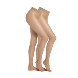 Feinstrumpfhose Camano "fine everyday", Damen, Gr. 38, wei&szlig; (alabaster), Obermaterial: 90% Polyamid, 10% Elasthan, transparent, unifarben, elastisch, Strumpfhosen Feinstrumpfhose, mit seidig mattem Look