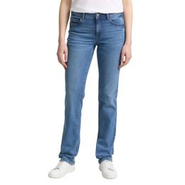 Straight-Jeans Tom Tailor "Alexa Straight", Damen, Gr. 29, L&auml;nge 34, blau (light stone bright blau denim), Denim/Jeans, Obermaterial: 98% Baumwolle, 2% Elasthan. Futter: 65% Baumwolle, 35% Polyester, gerade lang, Jeans Straight-Jeans, in 5-Pocket-Form, Topseller