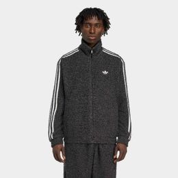Trainingsjacke adidas originals "BOUCLE FB TT", Herren, Gr. M, schwarz, grau strata, Obermaterial: 100% Baumwolle, Jacken Trainingsjacke