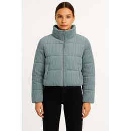 Steppjacke Only "ONLELIA CORDUROY PUFFER OTW ZL", Damen, Gr. M, blau (abyss), Web, Obermaterial: 100% Polyester, unifarben, regular fit, Jacken Steppjacke