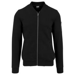 Anorak Urban Classics "Urban Classics Herren Sweat Bomber Jacket", Herren, Gr. 3XL, schwarz, 65% Baumwolle, 35% Polyester, unifarben, normal, amerikanischer Ausschnitt, Jacken