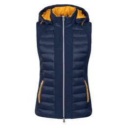 L-pro West Materialmix Weste blau/gelb Damen XS