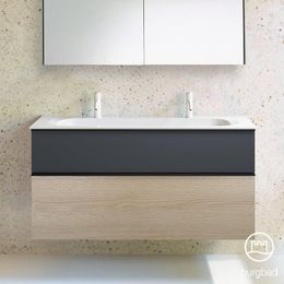 Burgbad Fiumo Schrank mit Doppelwaschtisch, 2 Ausz&uuml;ge, SFXM122F3959FOT56C0001G0200,