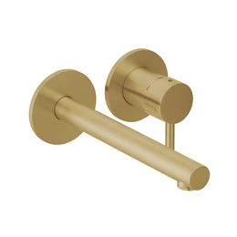 Herzbach Design iX PVD Waschtischarmatur, Wandmontage, 21.139754.1.41,