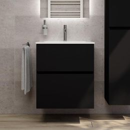 evineo ineo5 evo Unterschrank B: 61 cm, 2 Ausz&uuml;gen, mit Griffmulde, f&uuml;r Duravit ME by Starck Waschtisch,, BE0719BM,