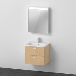 Duravit ME by Starck Waschtisch mit XBase Unterschrank, mit Spiegelschrank, XB0075R30300000,