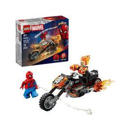 Lego 76335 Marvel Super Heroes Spider-Man vs. Ghost Rider auf seinem Motorrad, Konstruktionsspielzeug