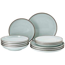 Rosenthal Kombiservice Profi Casual Mint, Mintgrau, Keramik, 12-teilig, lebensmittelecht, stapelbar, Essen & Trinken, Geschirr, Geschirr-Sets, Kombiservice