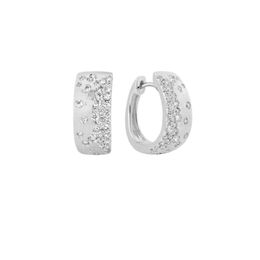 Rougemont Jewellery Earrings 'Funkelnde Creolen Ohrringe 925 Sterling Silber' female Silver size One Size
