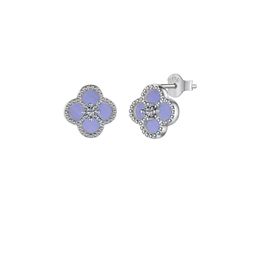 Rougemont Jewellery Earrings 'Gl&uuml;cksbringer Kleeblatt' female Purple size One Size