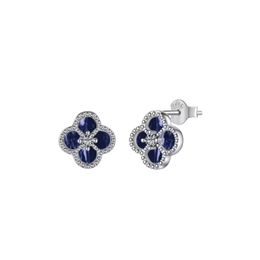 Rougemont Jewellery Earrings 'Gl&uuml;cksbringer Kleeblatt' female Blue size One Size