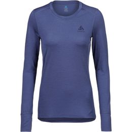 Odlo Merino 200 Funktionsshirt Damen - blau - Gr. XS - Merinowolle