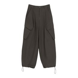Bershka Pleat-Front Pants female Green size 38