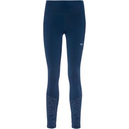 KARI TRAA Vilde Thermal Lauftights Damen - blau - Gr. XS - Polyester/Elastan