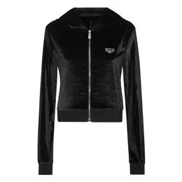 Philipp Plein Zip-Up Hoodie female Black size 4XL