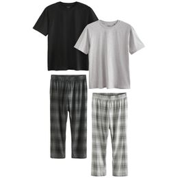 next Pyjamas Herren Gr&ouml;&szlig;e L grau / hellgrau / schwarz