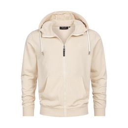 INDICODE Jeans Zip-Up Hoodie 'Christos' male Beige size L