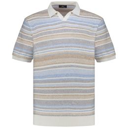 Gro&szlig;e Gr&ouml;&szlig;en Ragman Poloshirt mit Allover-Muster Farbe blau/wei&szlig; Gr&ouml;&szlig;e: 4XL