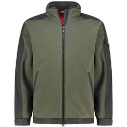 Gro&szlig;e Gr&ouml;&szlig;en Wellensteyn Fleecejacke "Jet Jacket" im Materialmix Farbe oliv Gr&ouml;&szlig;e: 4XL
