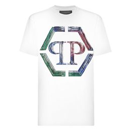 Philipp Plein Shirt 'Hexagon' male White size 4XL