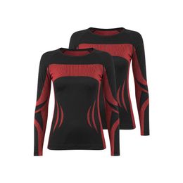 Normani Unterhemd Damen Gr&ouml;&szlig;e L/XL rot / schwarz